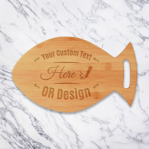 Buy Beautiful & Elegant Personalized Bamboo Fish Shaped Cutting Board ...