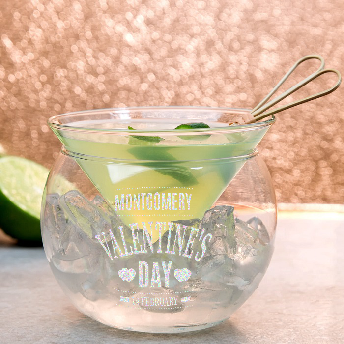 Buy Personalized Valentine's Day Libbey Martini Chiller Set - Center Gifts