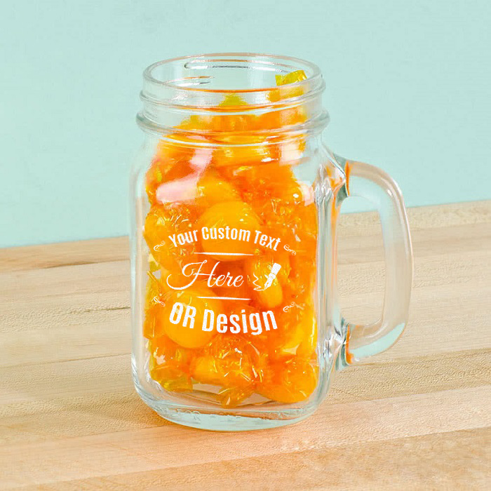 Buy Personalized Mason Jar, Drinking Jar with Handle 16 oz - Center Gifts