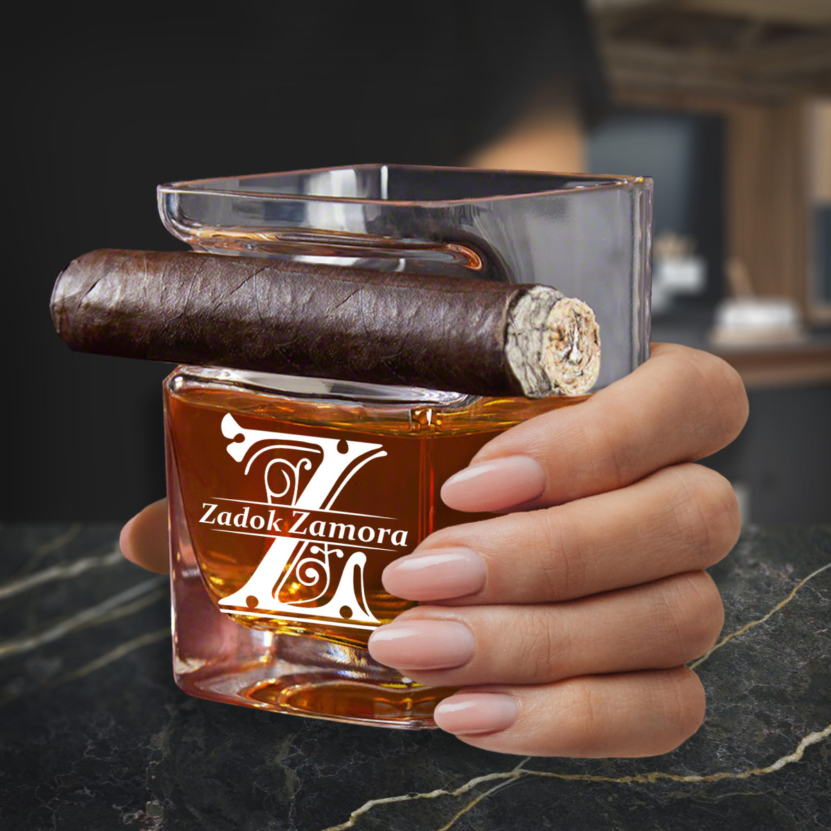 Whiskey Glass Cigar