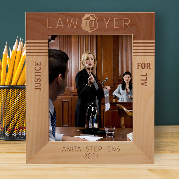 Buy Lawyer Justice For All Personalized Wooden Frame - Center Gifts